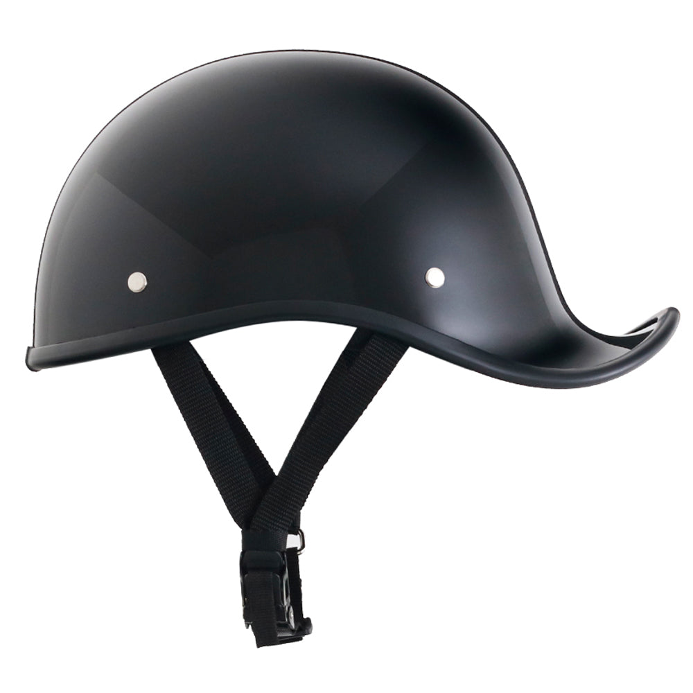 Smallest & Lightest DOT Reversible Helmet Curved Style - Gloss Black ...